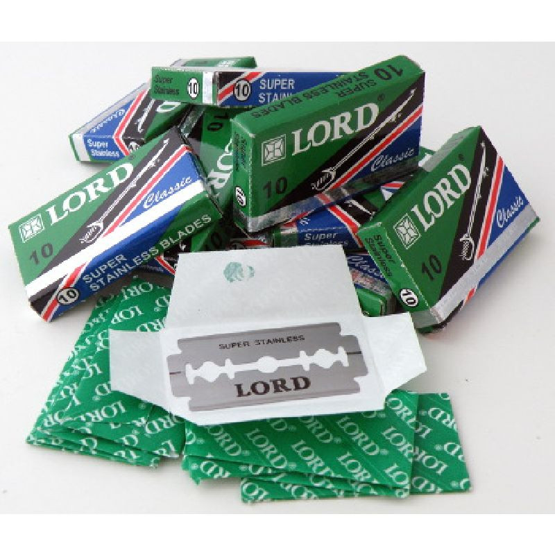 Étui de 10 Lames de rasoir 'Super Stainless' Lord - Rasage Classique